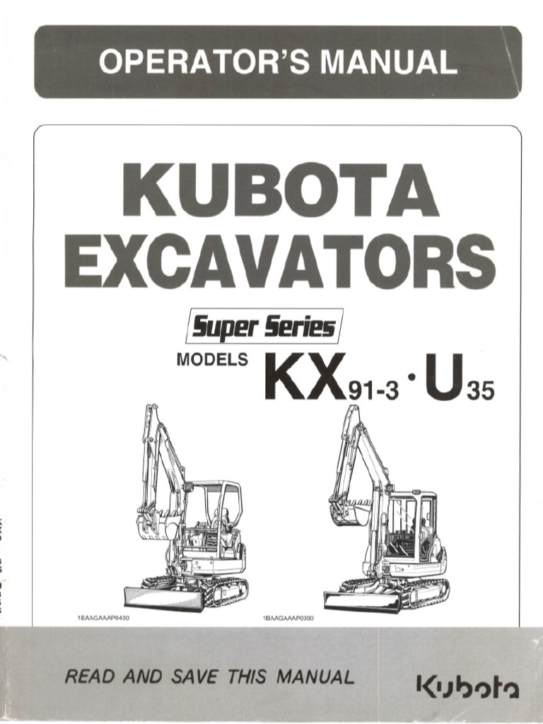 Kubota KX 91-3 and U35 | PDF