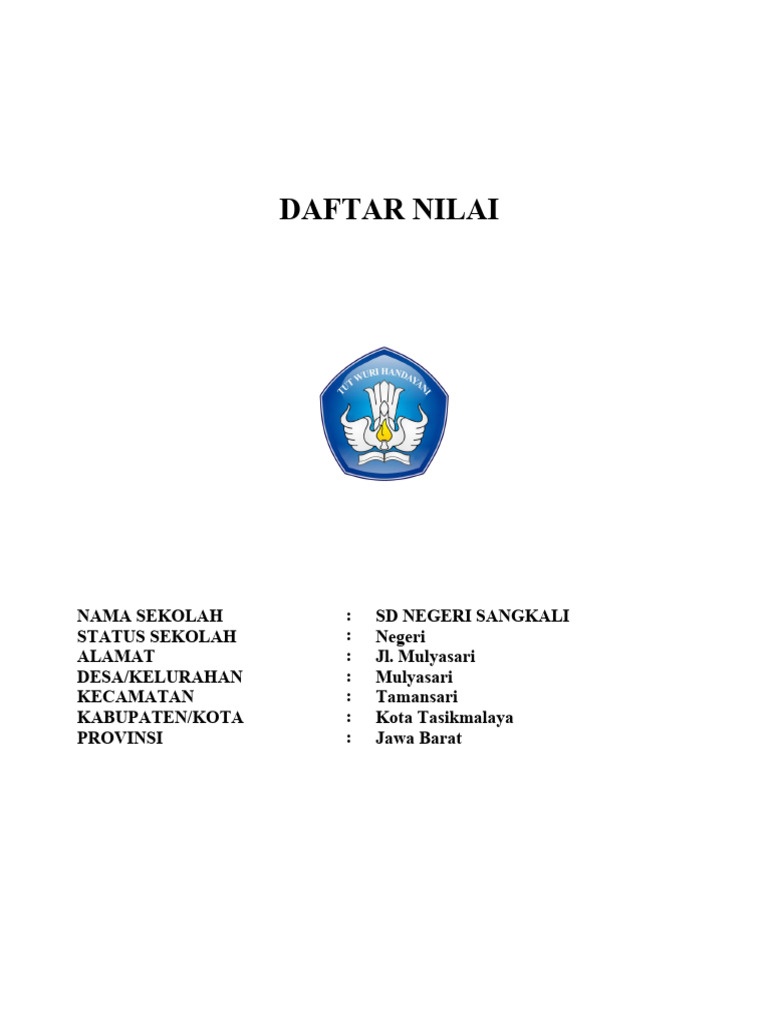 Daftar Nilai Kurikulum Merdeka Semua Mapel | PDF