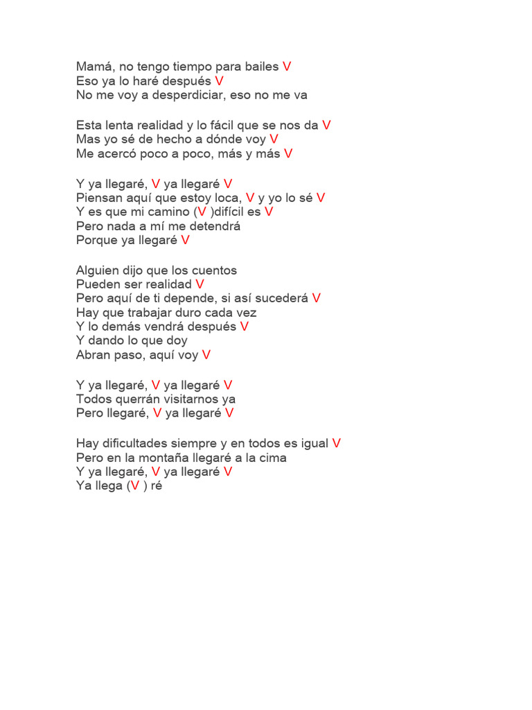 Ya Llegare Letra | PDF