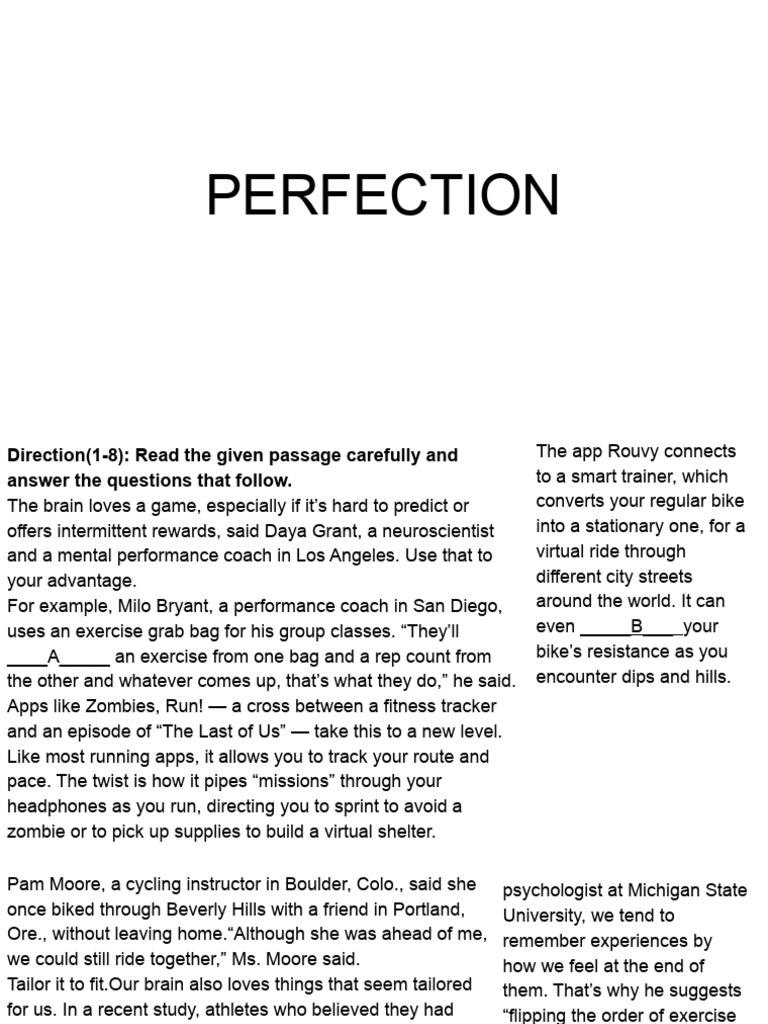 Reading Comprehension Part 2 No Annotation PDF 30th July 2024 | PDF ...