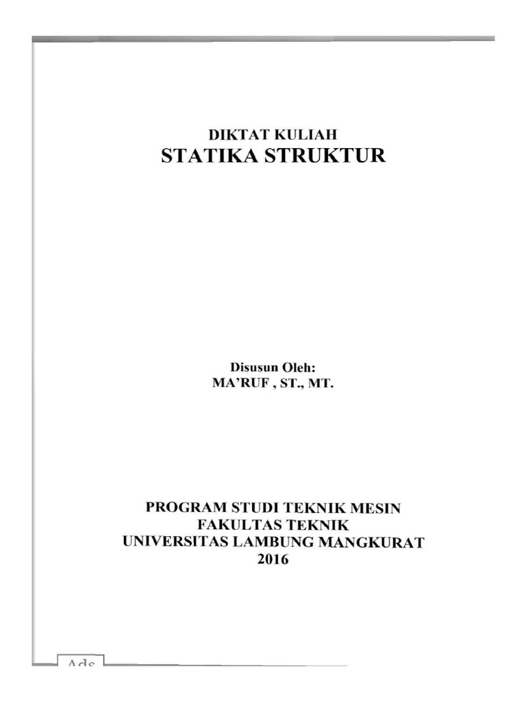 Statika Struktur | PDF