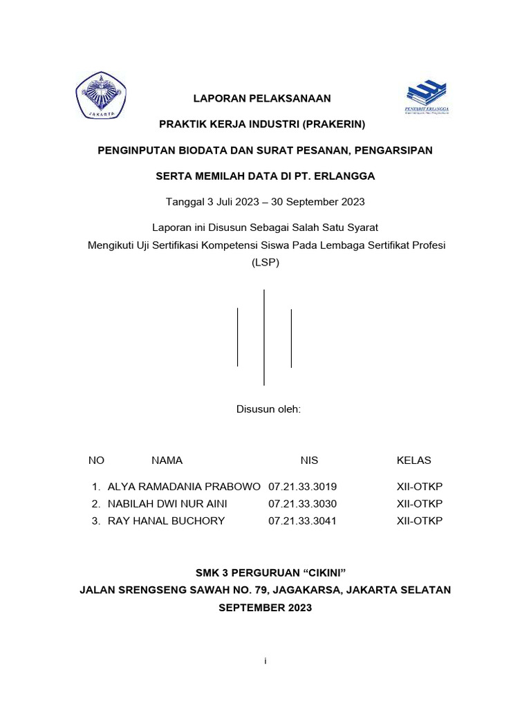 Laporan PKL Pt. Erlangga (Otkp) | PDF | Bisnis