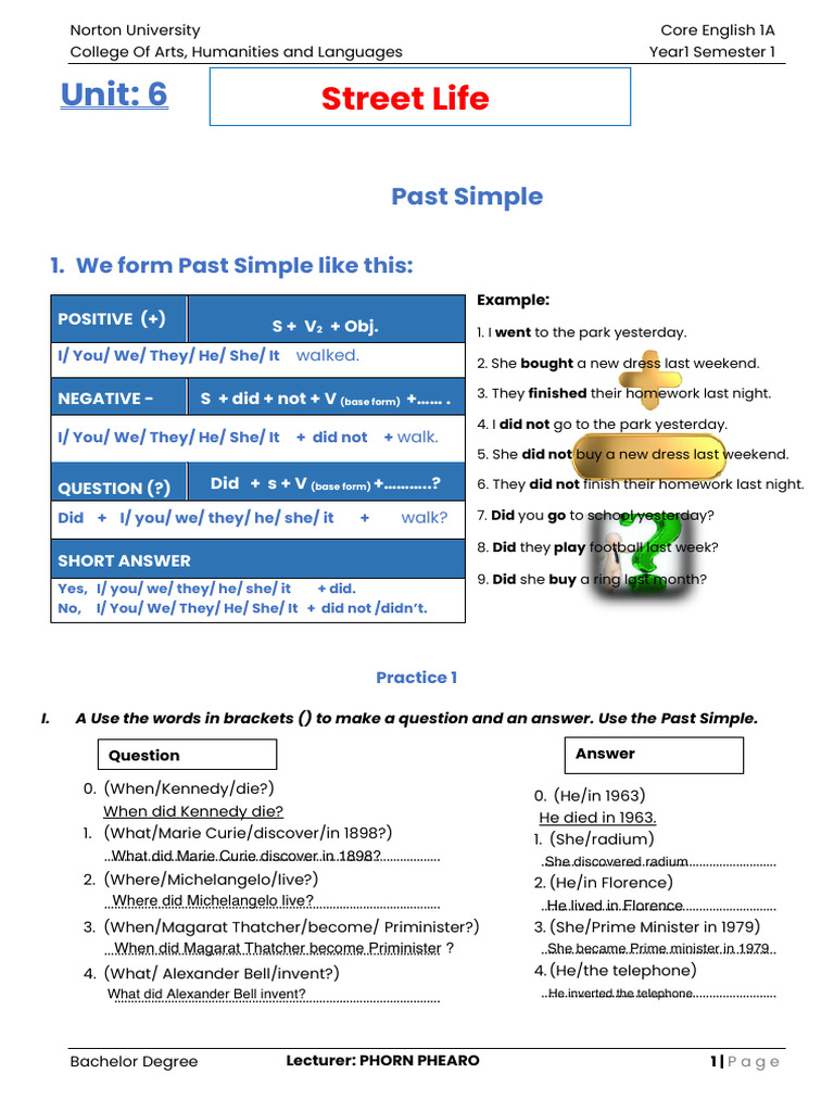 Present Perfect and Past Simple | PDF | Syntax | Language Mechanics