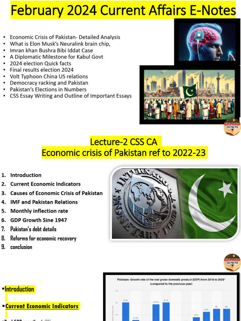 February 2024 Current Affairs E-Notes | PDF | Structural Adjustment ...