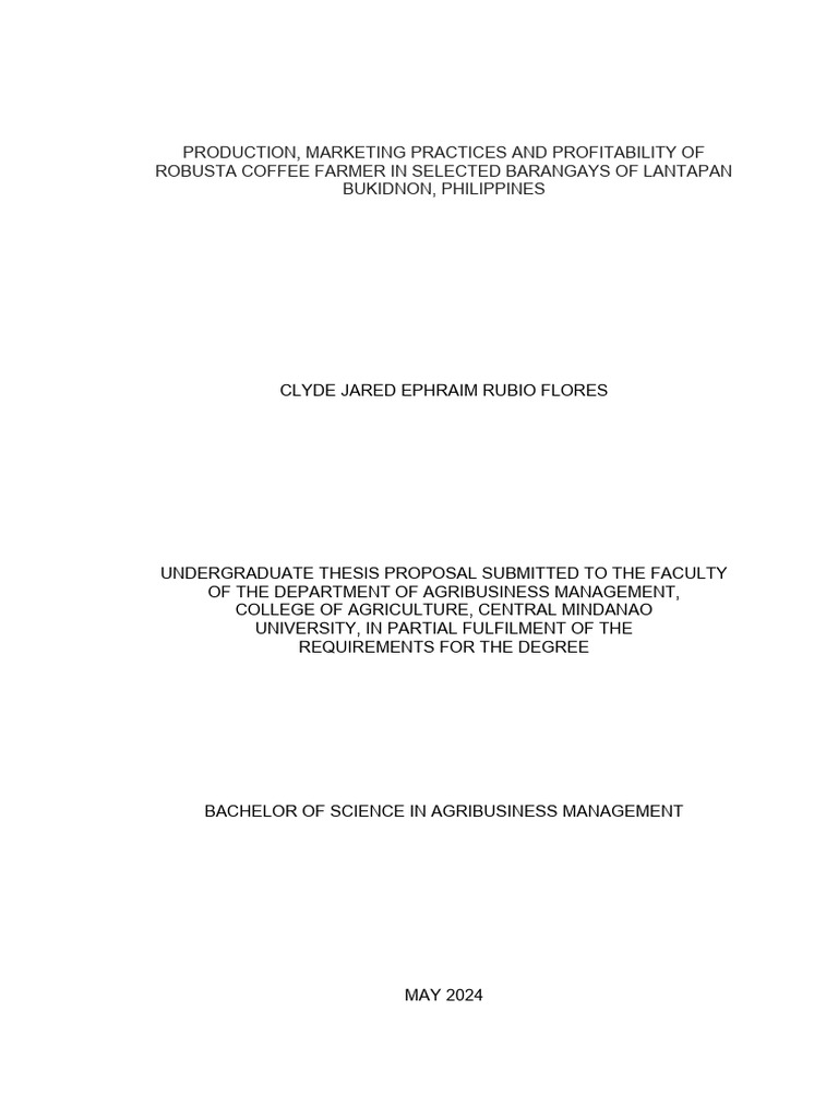 Cover Page and Table Final | PDF | Thesis | Survey Methodology