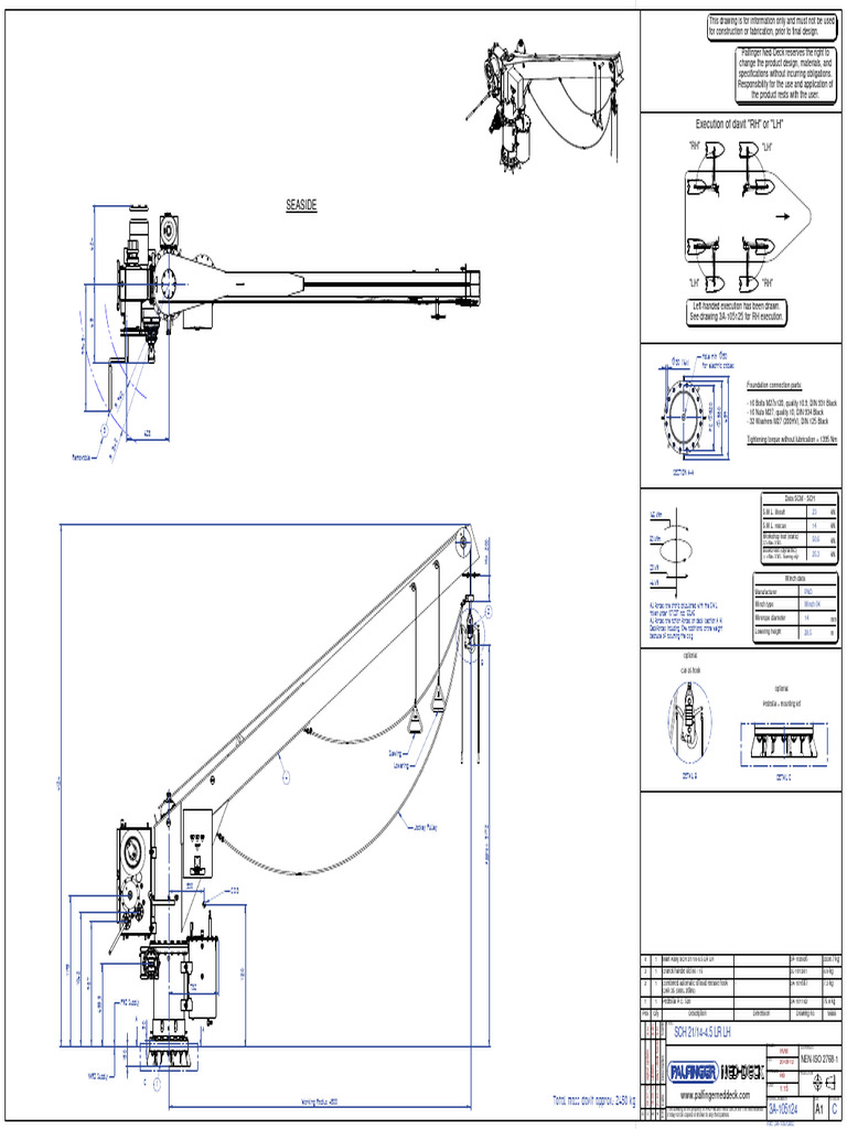 Palfinger Ned-Deck Davit Design Specs | PDF | Manufactured Goods ...
