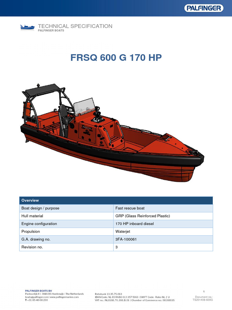 3FA-100061 FRSQ 600 G 170 HP (Technical Specifications) | PDF | Hull ...