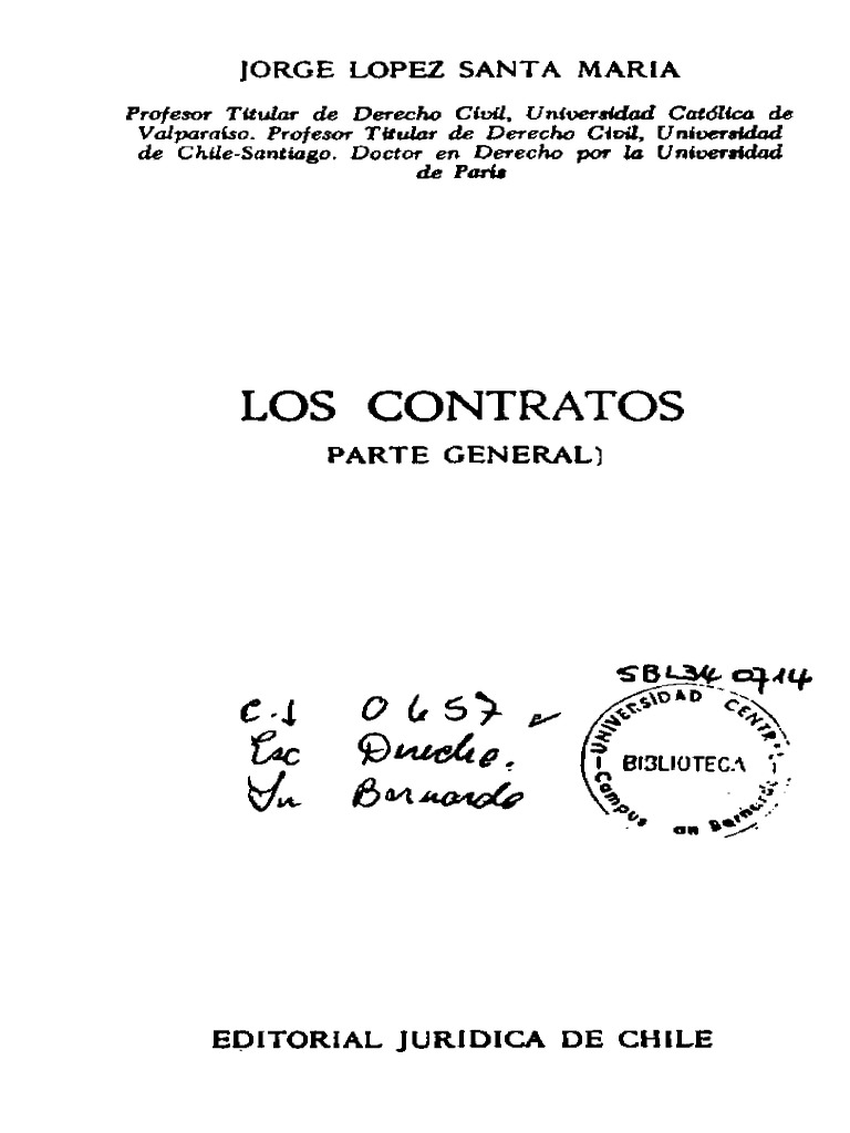 Manual Contratos Parte General - López Santa María.1 | PDF | Ley romana ...