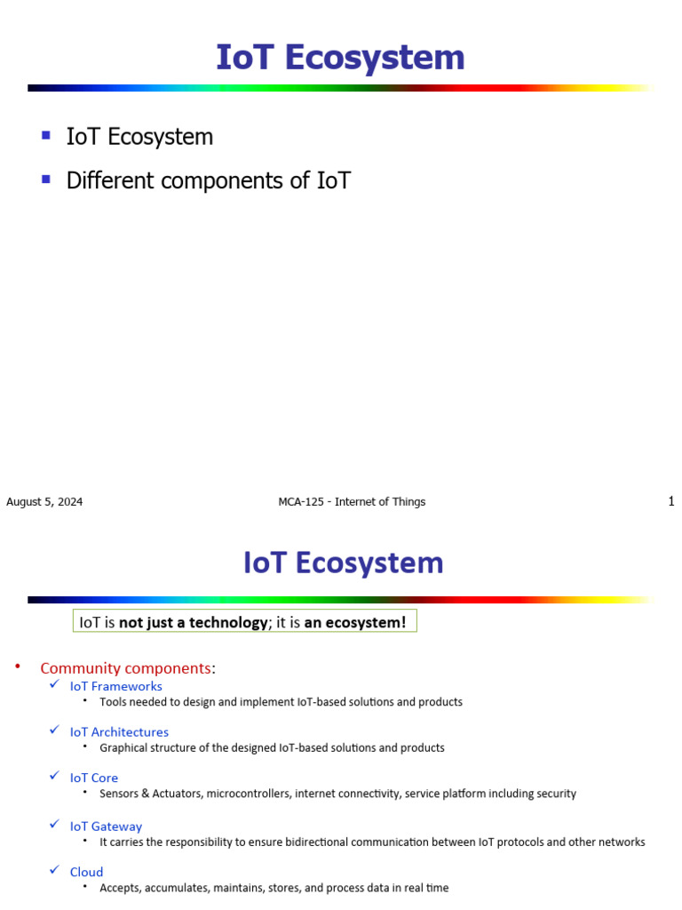 02-IoT Ecosystem | PDF | Internet Of Things | Computer Network