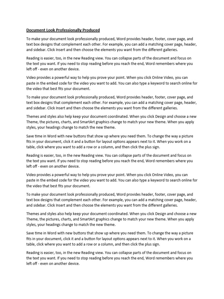 Document Look Professionally Produced | PDF | Page Layout | Computing