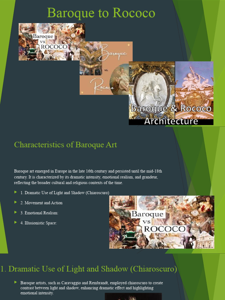 Day 5 Baroque To Rococo 072737 | PDF | Baroque | Realism (Arts)