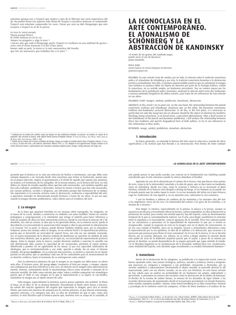 [2006] Gelpi - La iconoclasia en el Arte contemporáneo | PDF | Georg ...