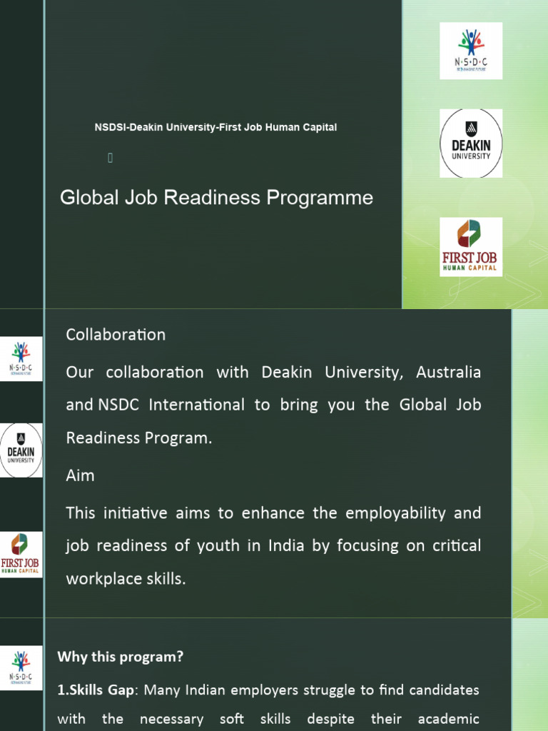 Global Job Readiness Programme | PDF