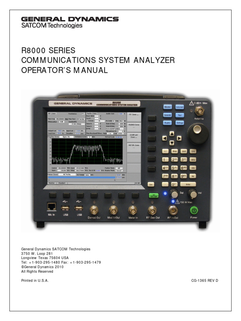 R-8000 Series Operation Manual (General Dynamics) | PDF | License ...