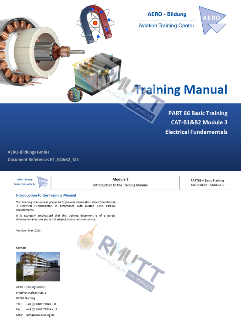 Module 3 Electrical Fundamentals CAT-B1B2 - 1 | PDF | Inductor | Inductance