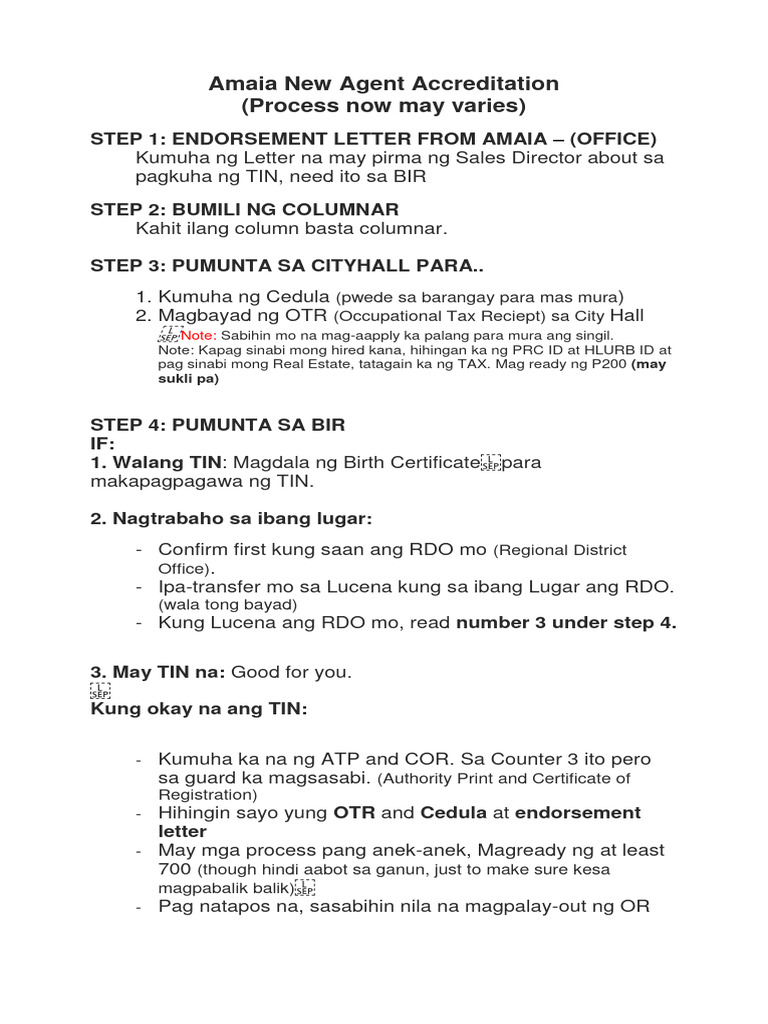 Amaia New Agent Accreditation | PDF