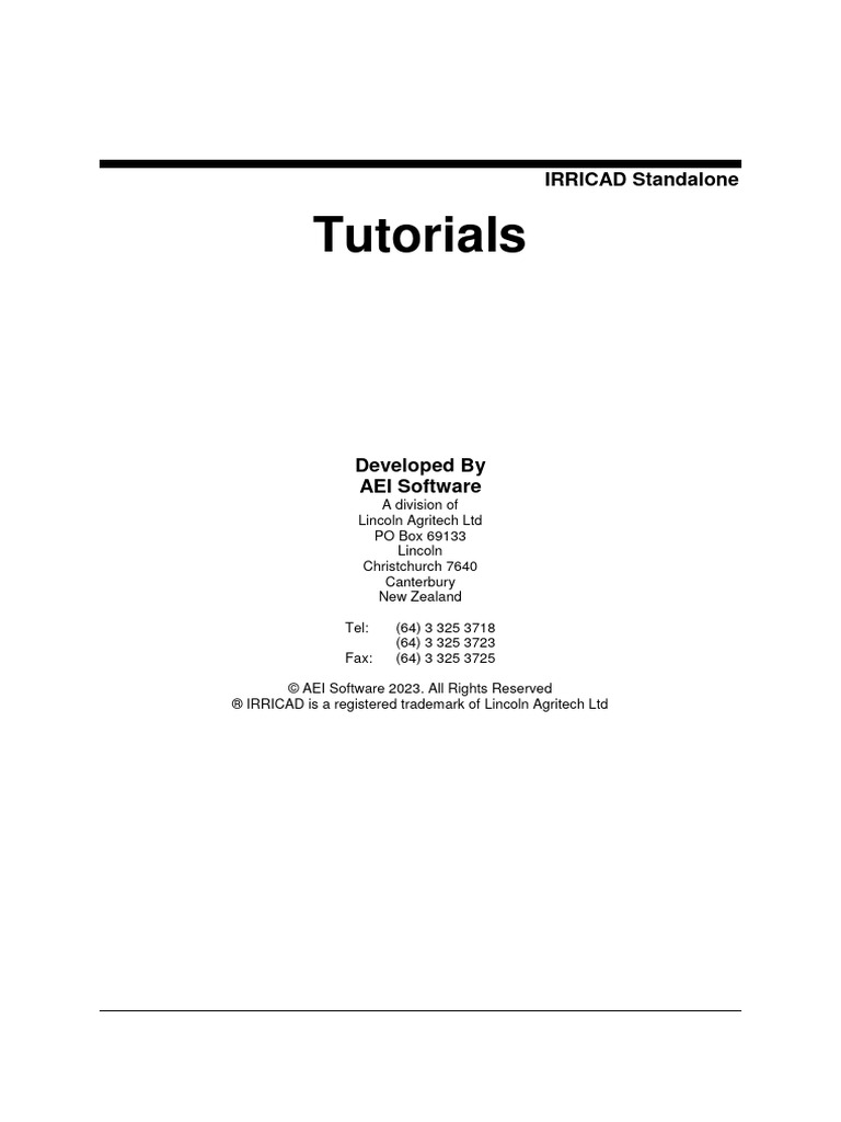 IRRICAD Standalone Tutorial Guide | PDF | Valve | Fire Sprinkler System