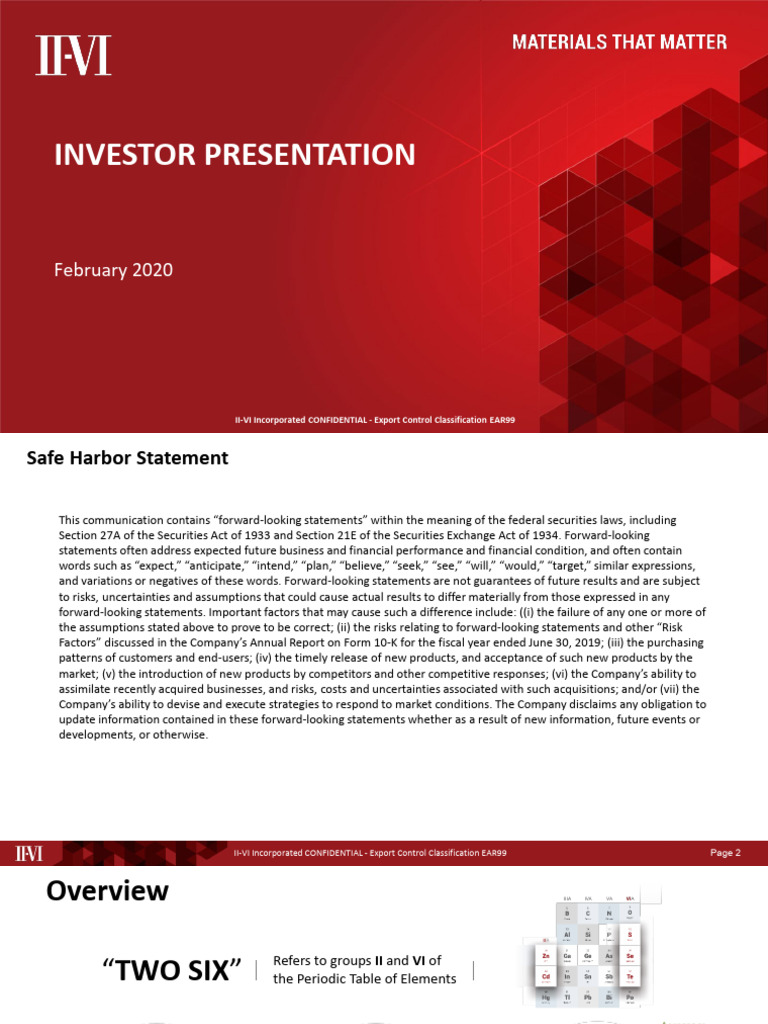 Investor Presentation 020820 | PDF | Laser | Gallium Arsenide