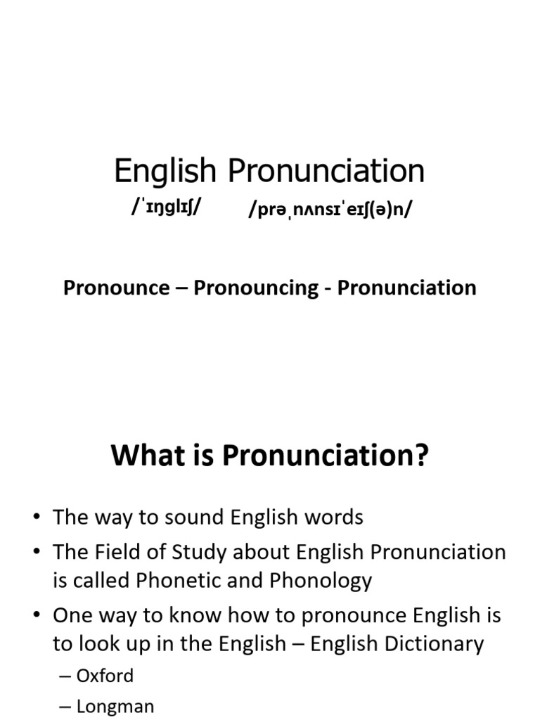 Understanding English Pronunciation | PDF