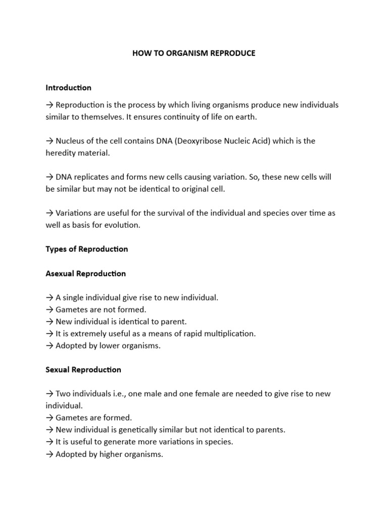 How Do Organism Reproduce | PDF | Flowers | Plant Reproduction