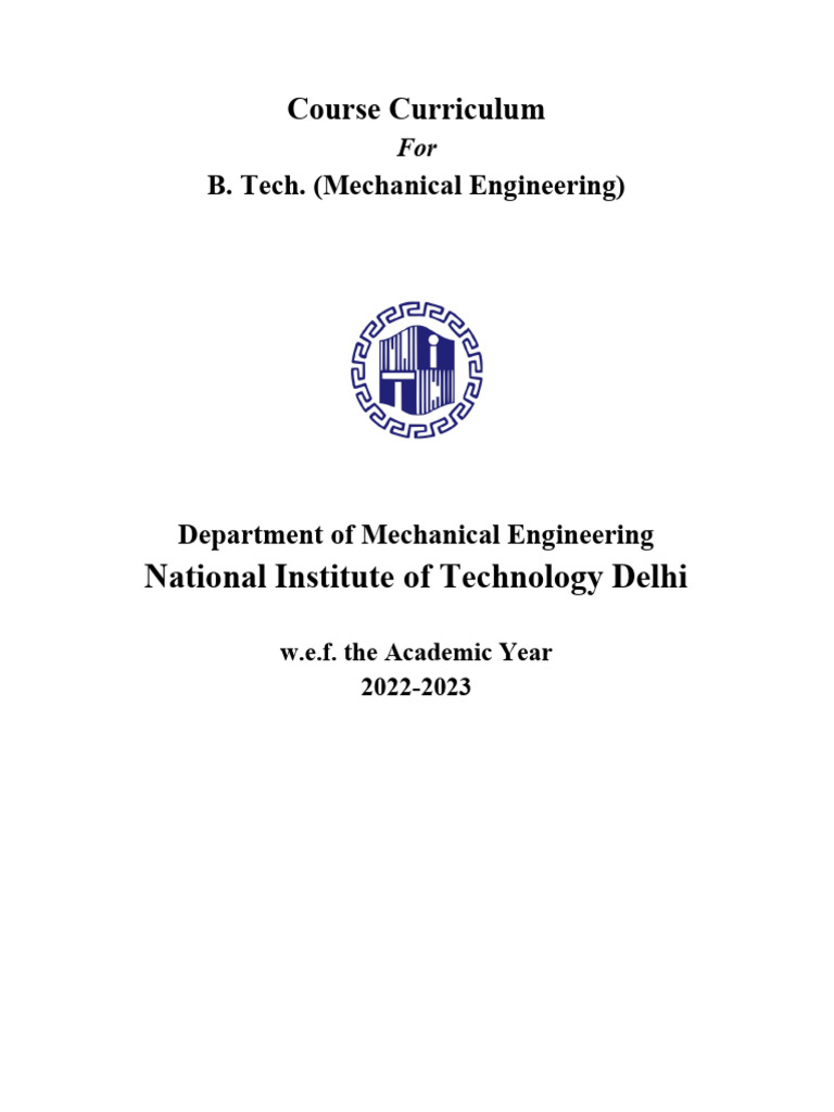F BTech Course Curriculum 2023 2024 | PDF | Internet Of Things | Engineering