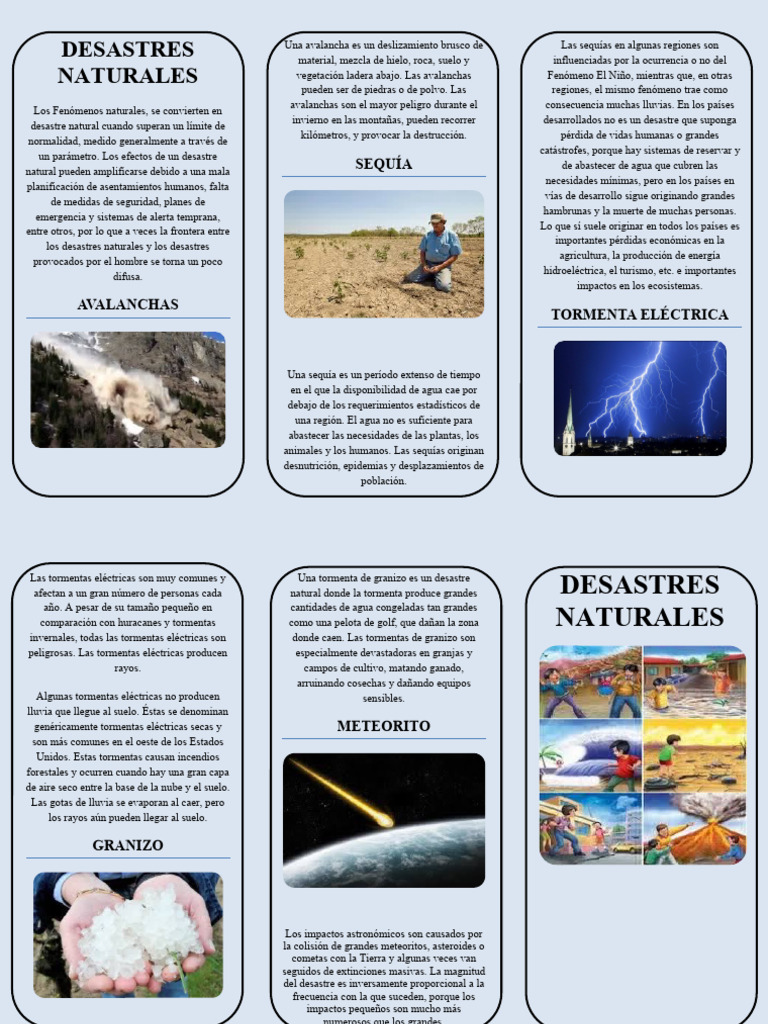 Triptico de Los Desastres Naturales 3 | PDF | Tormentas | Desastres ... Triptico de Los Desastres Naturales 3 | PDF | Tormentas | Desastres ...