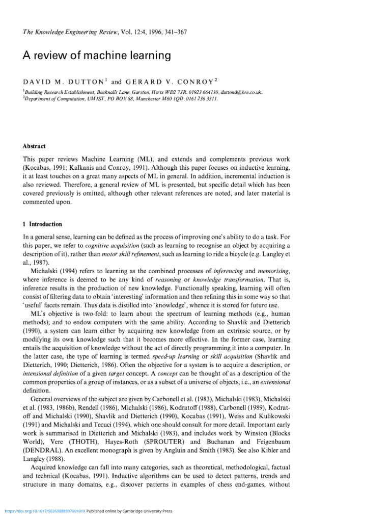 Comprehensive Review of Machine Learning | PDF | Machine Learning ...