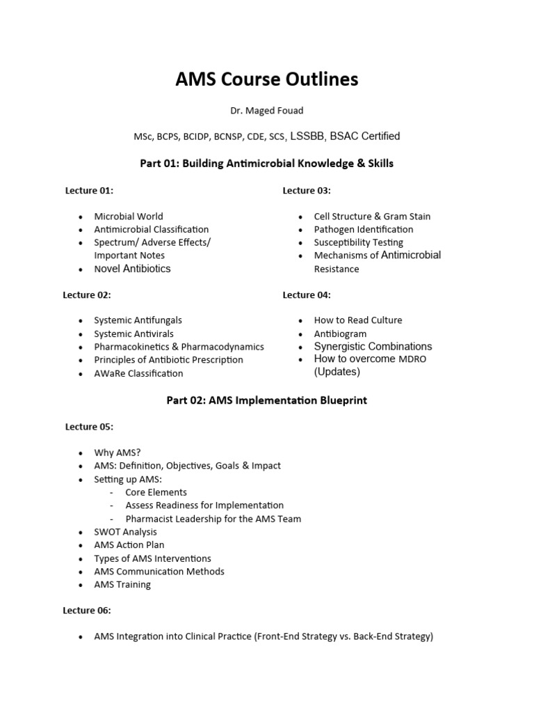 AMS Course Outlines | PDF | Science & Mathematics