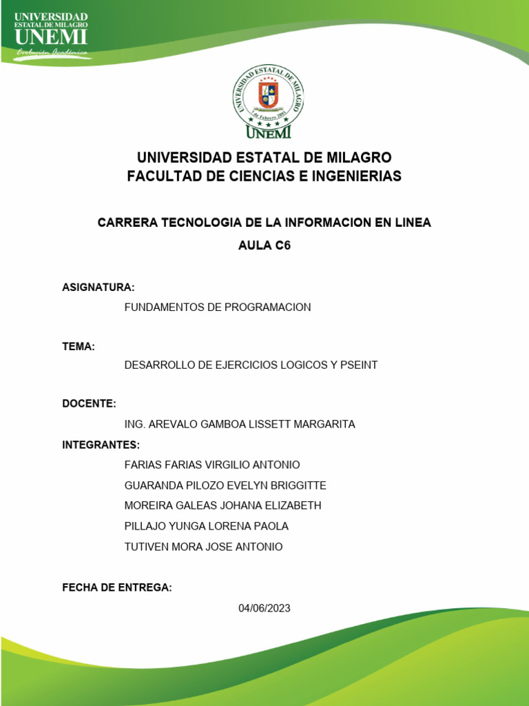 Tarea 1 de Programacion | PDF | Algoritmos