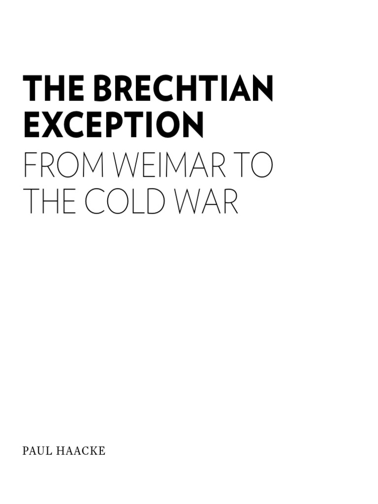 The Brechtian Exception From | PDF | Aristotle