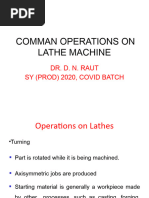 Lathe Machine and Its Operations | PDF | Woodworking | Metalworking