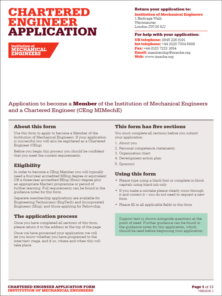 Chartered Engineer Application | PDF | Engineering | Surface Roughness