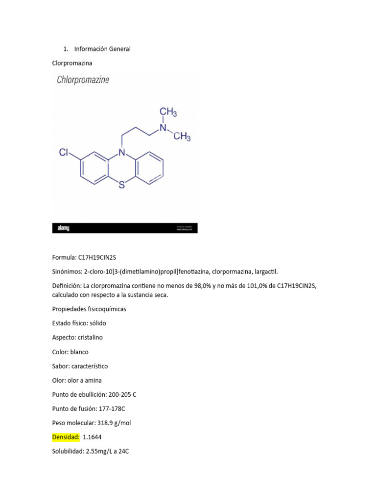 Clorpromazina Práctica USP | PDF | Antipsicótico | Drogas