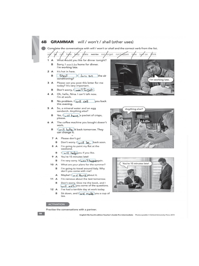 6B - Grammar Worksheet | PDF