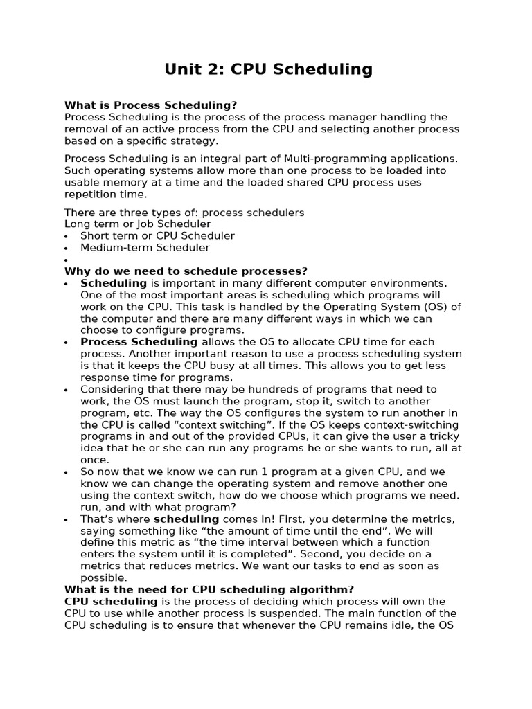 Cpu Scheduling - New | PDF | Scheduling (Computing) | Process (Computing)