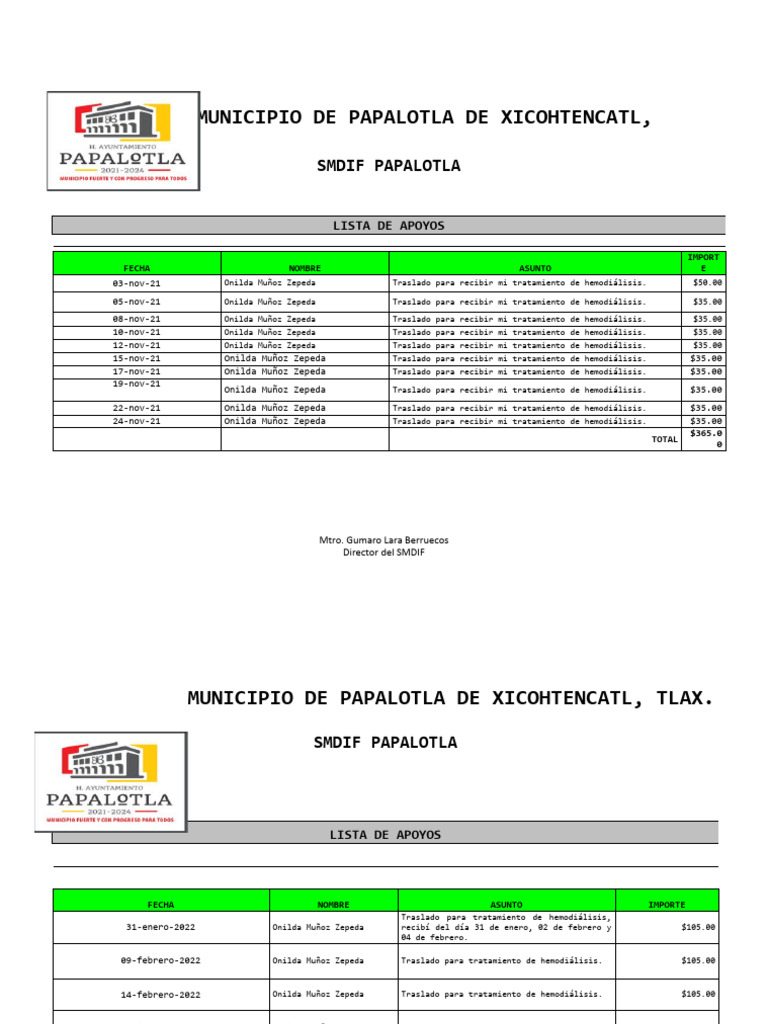 MUNICIPIO DE PAPALOTLA DE XICOHTENCATL Febrero | PDF