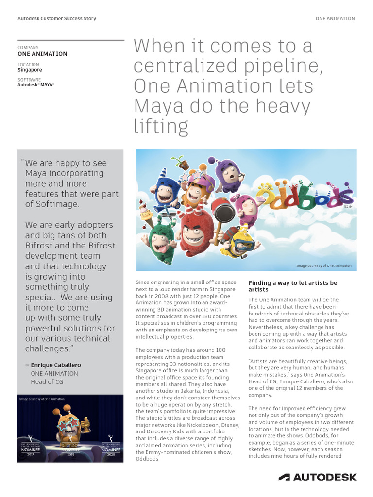 one-animation-customer-story-maya-en-asean | PDF | Autodesk Maya ...