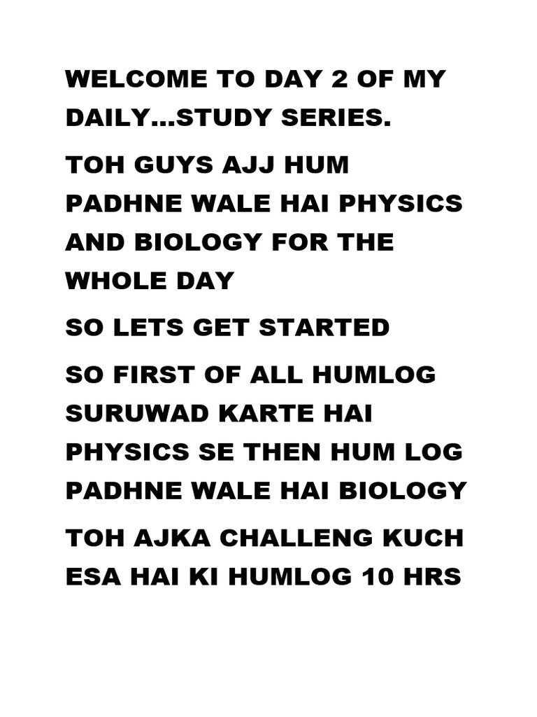 Study Vlog Script | PDF