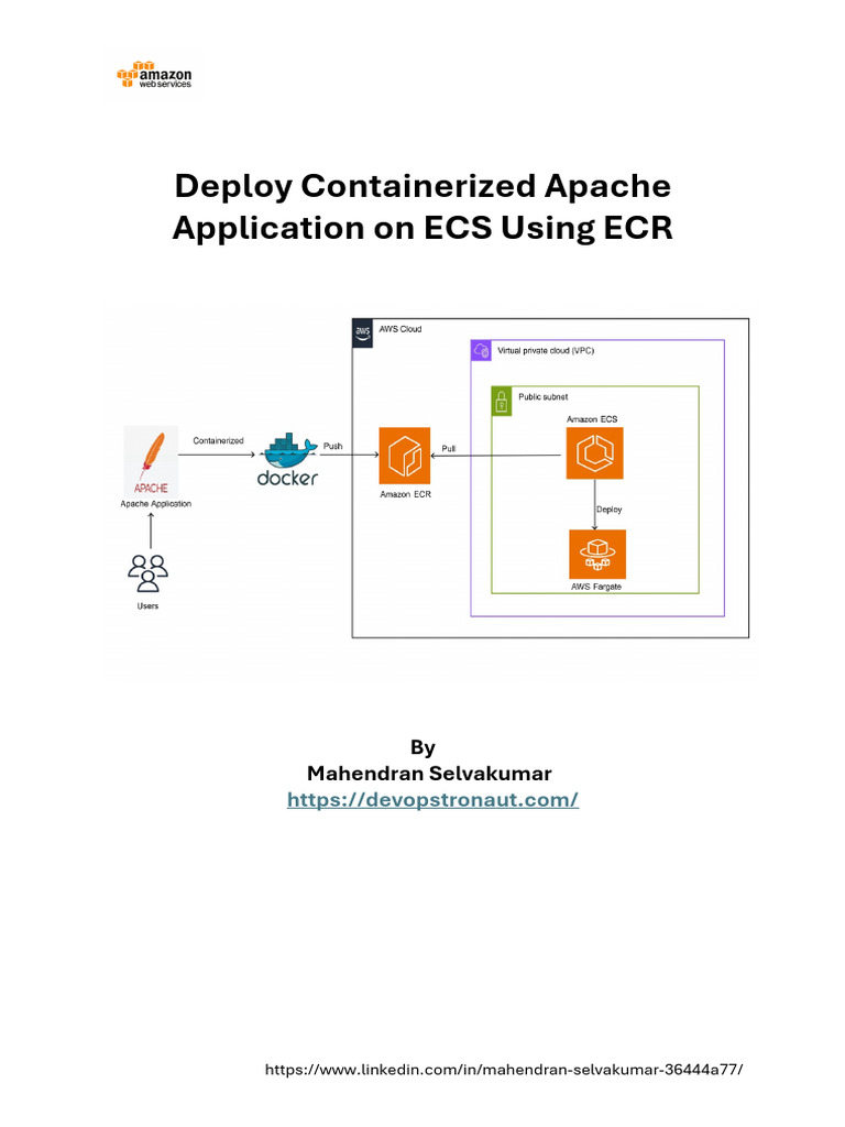 Deploy Containerized Apache Application On ECS Using ECR | PDF | Command Line Interface | Amazon ...
