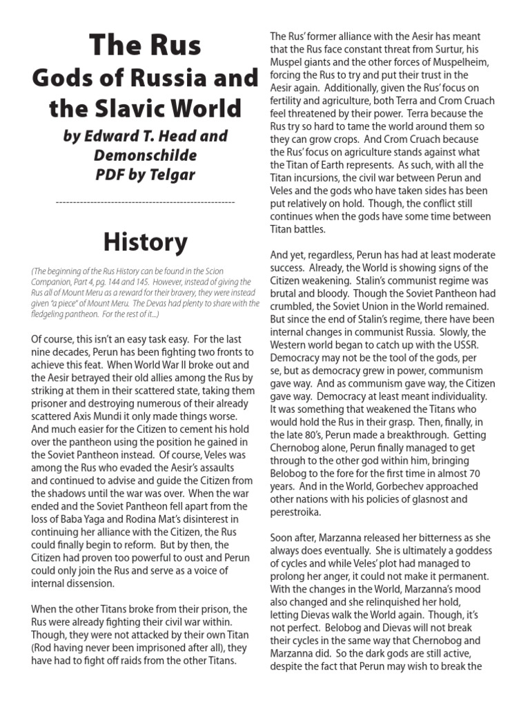 Rus | PDF | Deities