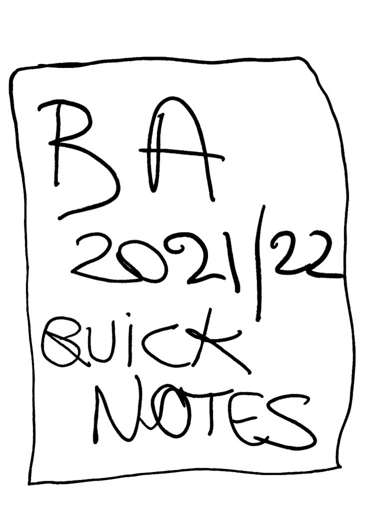 BA 2122 Notes | PDF