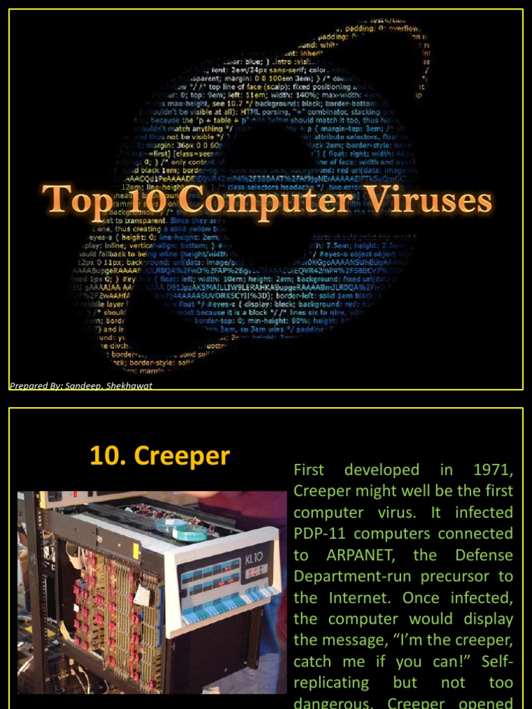 TOP 10 Computer Virus | PDF | Computer Virus | Malware