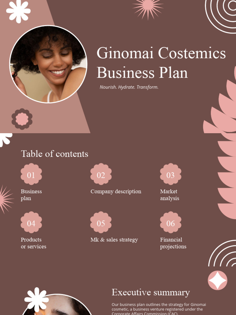 Ginomai Cosmetics Business Plan Overview | PDF | Retail | Marketing