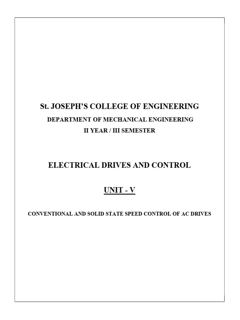EDC UNIT 5 | PDF | Electric Motor | Power Inverter