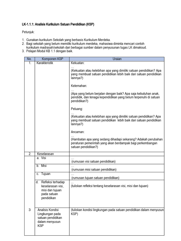 K1-K2-LK-Analisis Struktur Kurikulum, CP, TP Dan ATP | PDF K1-K2-LK-Analisis Struktur Kurikulum, CP, TP Dan ATP | PDF