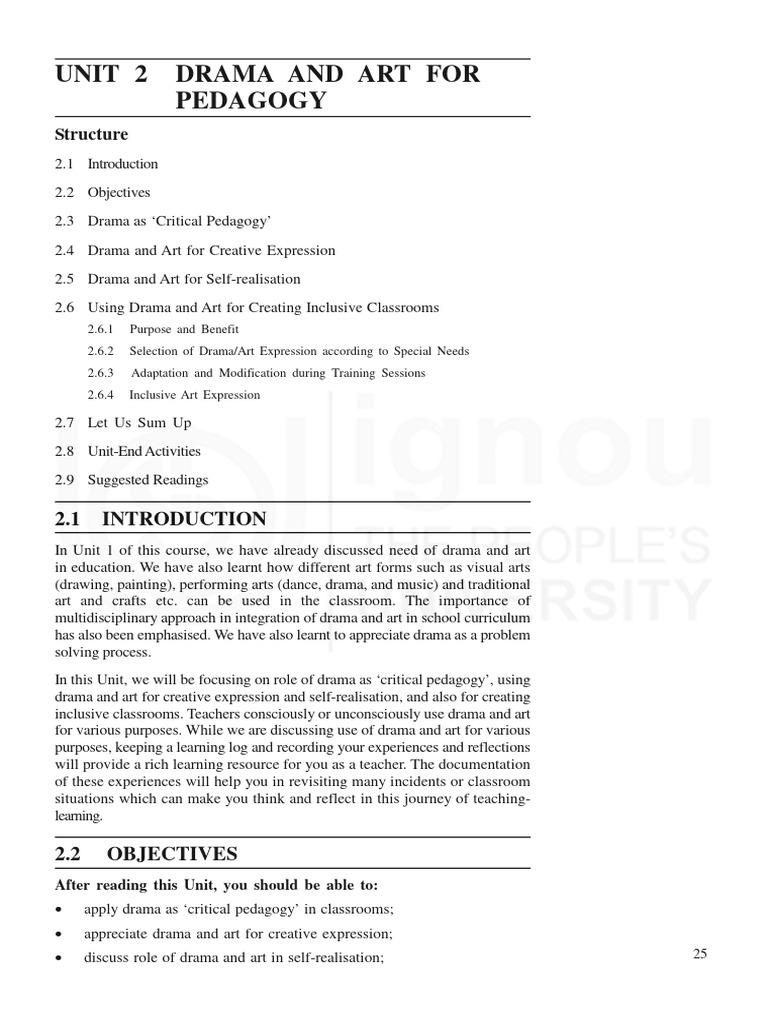 Drama and Art in Education | PDF | Self Actualization | Pedagogy