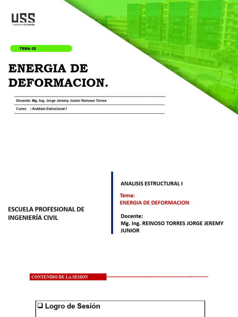 S02.s1-Energia de Deformacion Uss | PDF | Viga (Estructura) | Deformación (ingeniería)
