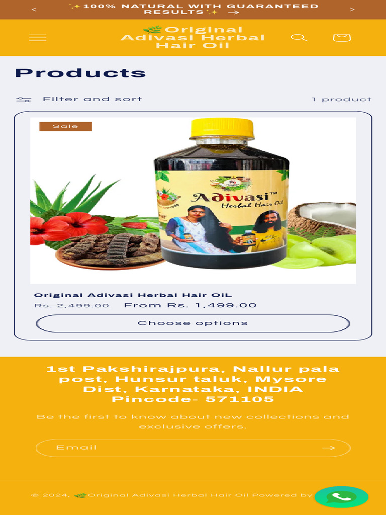 Adivasi Herbal Hair Oil from Karnataka | PDF