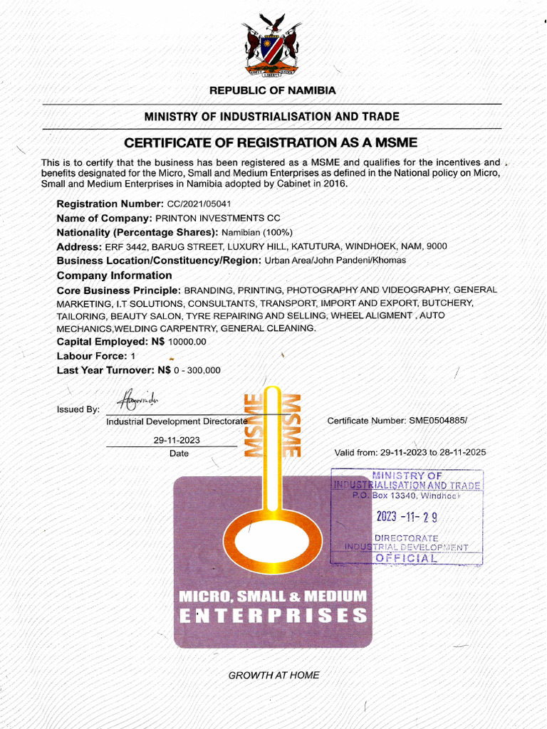 SME Certificate | PDF