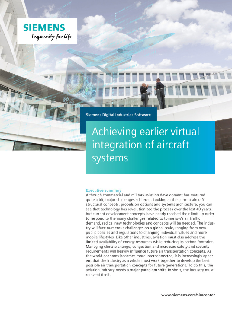 Siemens-SW-Achieving-earlier-virtual-integration-of-aircraft-systems | PDF | Product Lifecycle ...